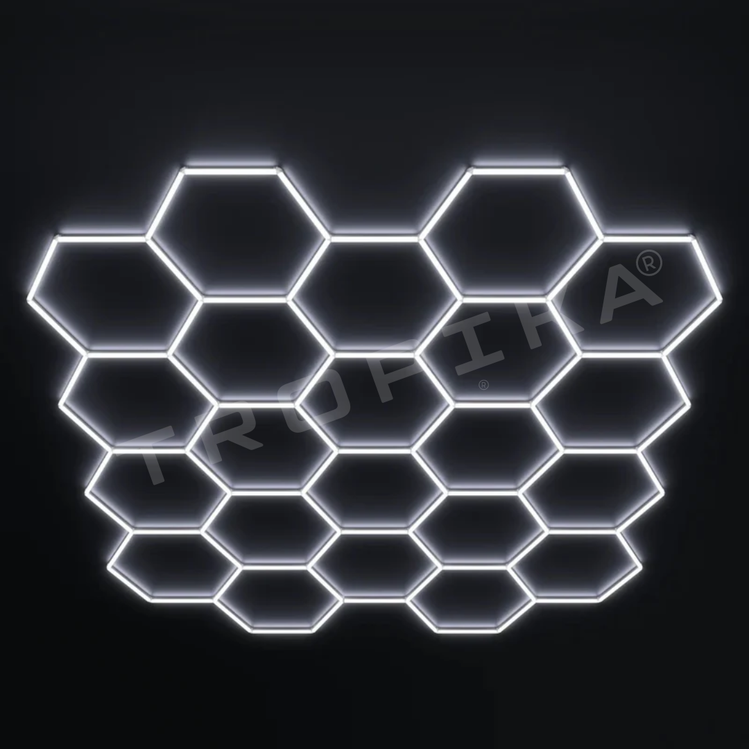 Luz Led Spectra • Rack Hexagonal • 4.11x3.79 mts • 498 Watts • 22 Hexá
