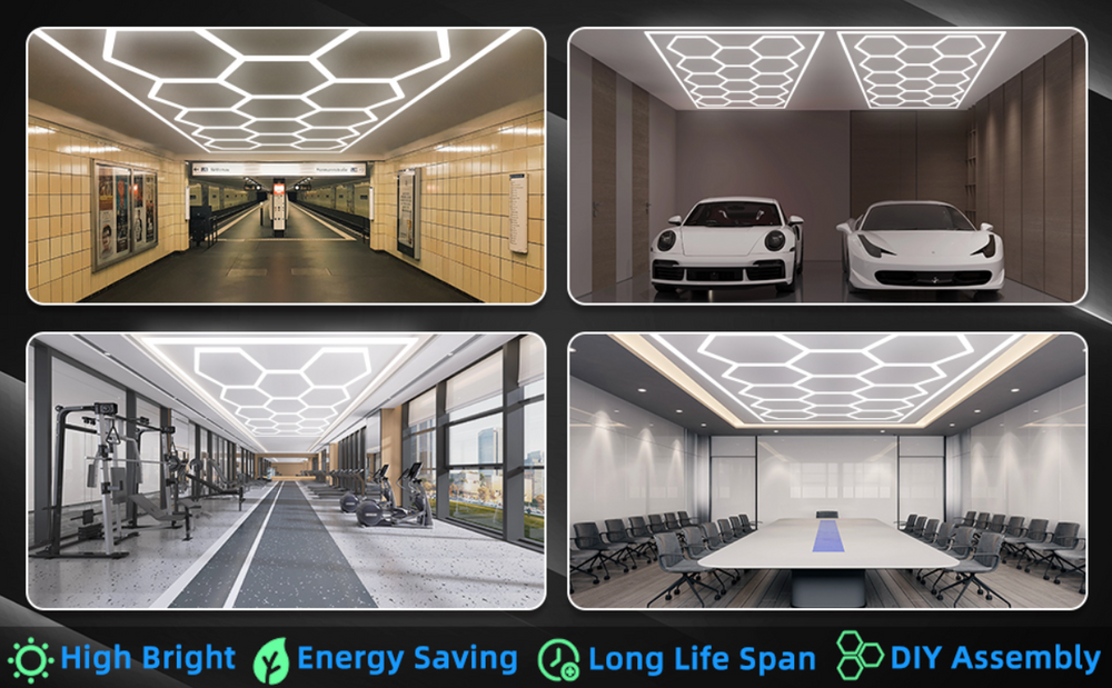 Luz Led Spectra • Rack Hexagonal • 4.78x2.41 mts • 600 Watts • 15 Hexá